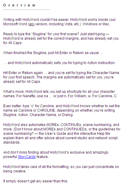Writers Software and Writing/Editing Services SuperCenter: HollyWord ...