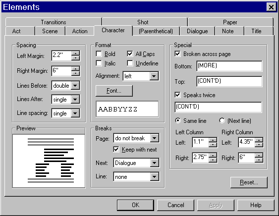 Page 2 Stage - Script Format